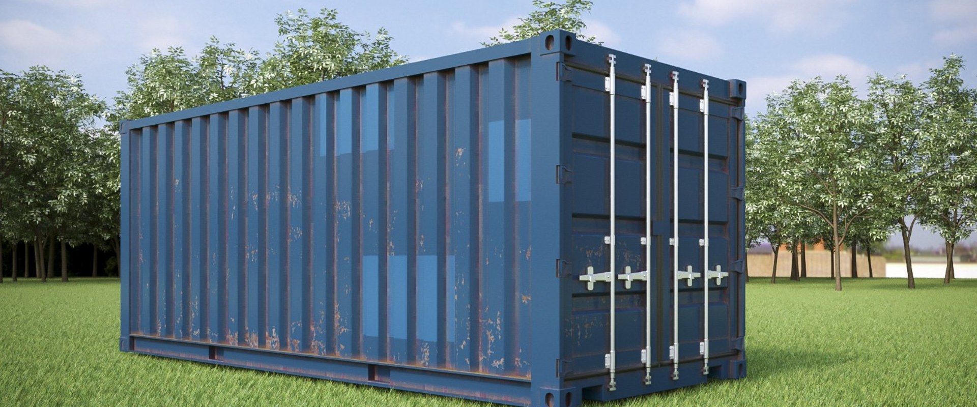 What is the actual size of a 20 foot container?
